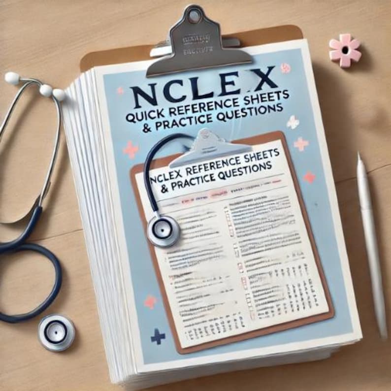 NCLEX Quick Reference Sheets - Etsy