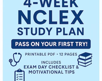 5 Week NCLEX Study Plan - Detailed - Etsy