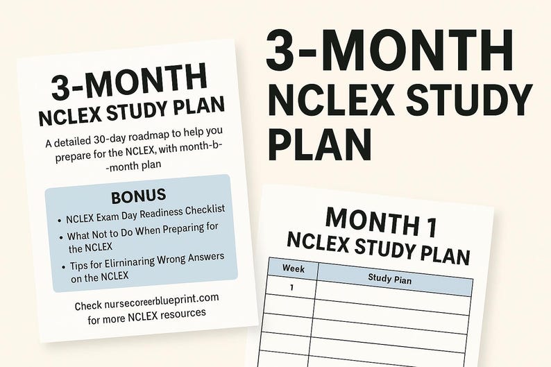 3-month NCLEX Study Plan - Etsy