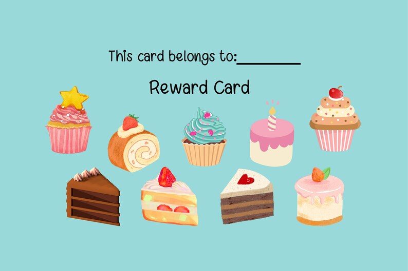 Rewards Punch Card for Classrooms or Parents 50 or 75 Cards/set Candy ...
