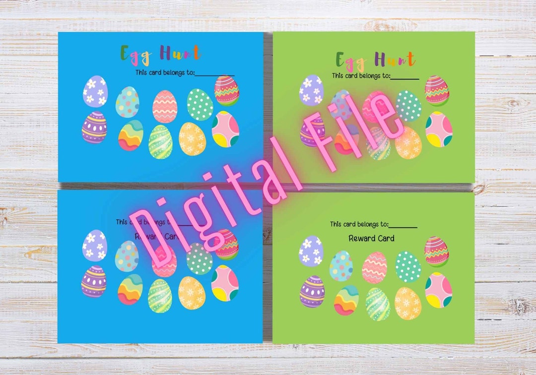 Egg Hunt Themed Rewards Punch Card for Classrooms or Parents * PDF ONLY ...