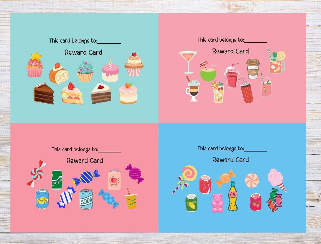 Rewards Punch Card for Classrooms or Parents * 50 or 75 Cards/set ...