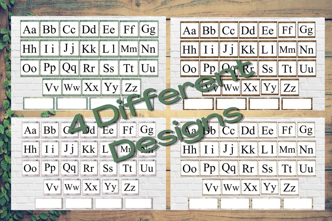 Word Wall Bulletin Board 4 Different Rustic Wooden Designs Finished ...