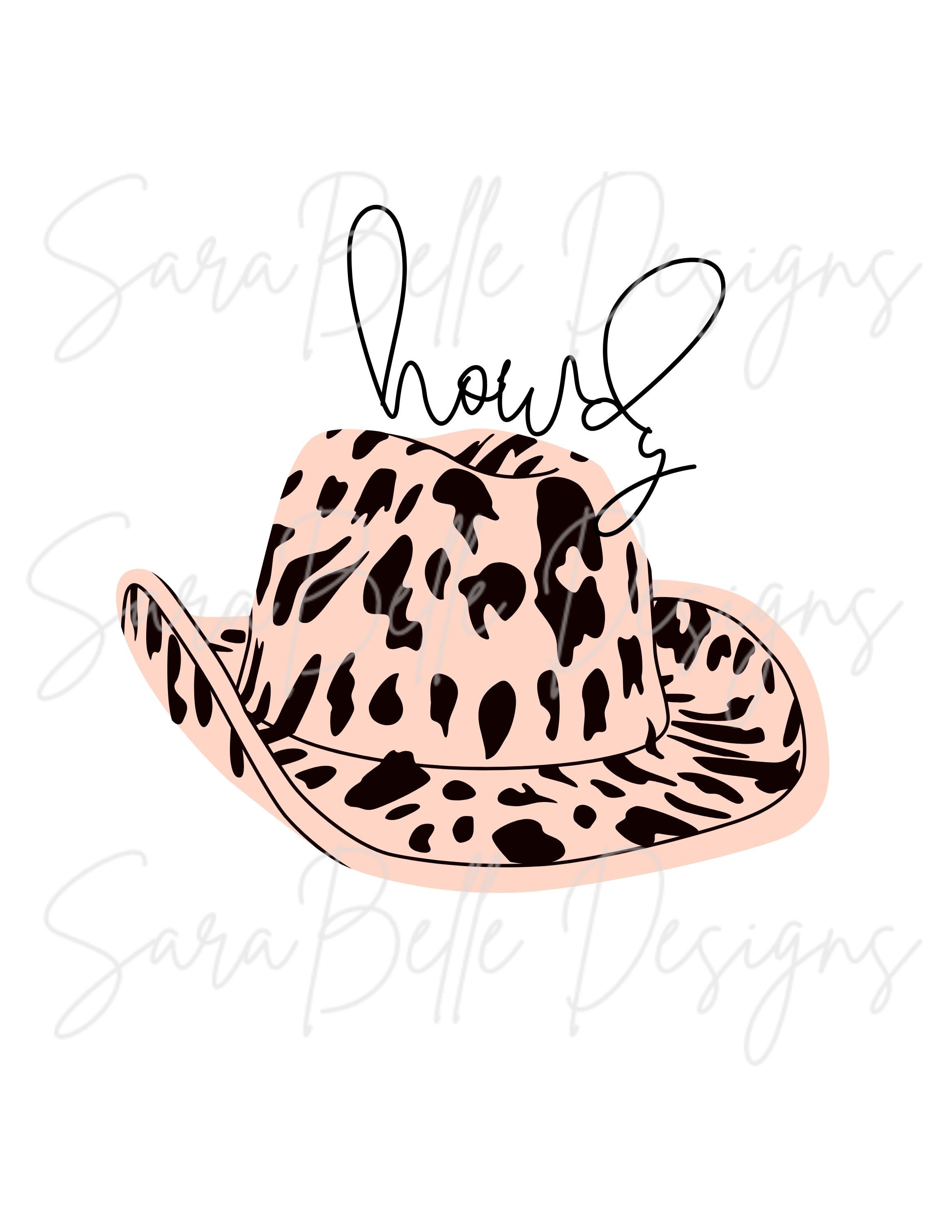 Howdy Cowboy Hat, Cowboy Png, Cowboy Hat Png, Cow Print Png, Howdy Png ...