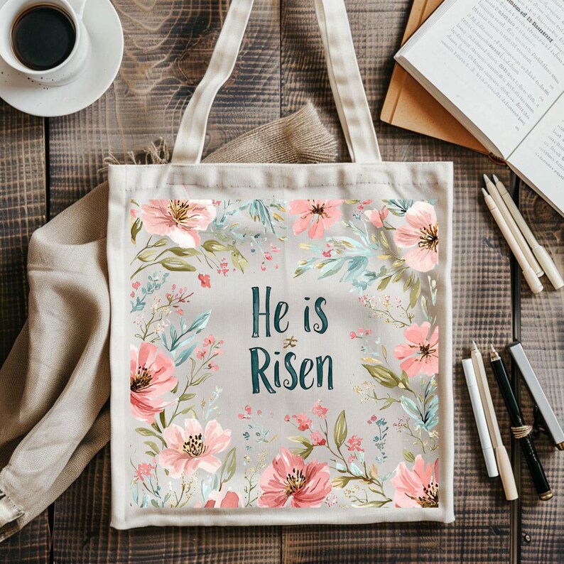 He is Risen Clipart, Jesus PNG, Heart SVG, Flower PNG, Spring Floral ...