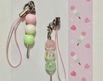 Kawaii Dango Stick Charm Chibi Mochi Keychain Japanese Sweet - Etsy