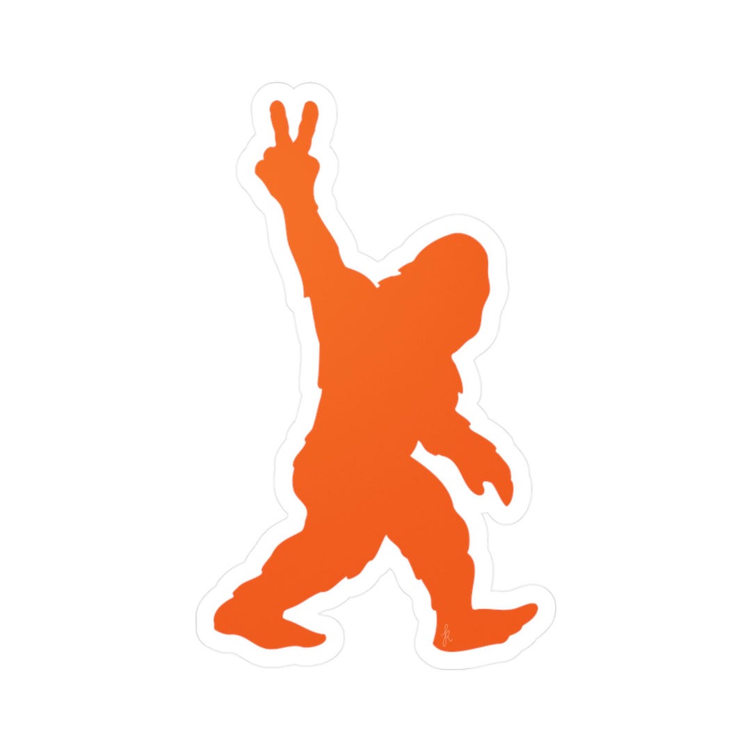 Orange Sasquatch Vinyl Decal Sticker, Bigfoot Car Decal, Laptop Sticker ...
