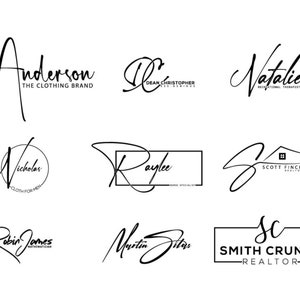 Custom Signature Logo Design | Personalized Handwritten Style ...