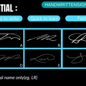 Custom Signature Design | Real Handwritten Styles | Best Gift for Your Loved One | Video ...
