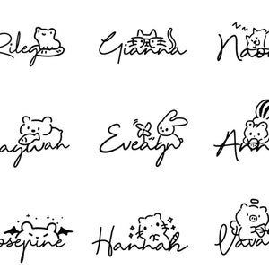 Cute Signature Logo Design | Logo Design for Social Media Creators ...