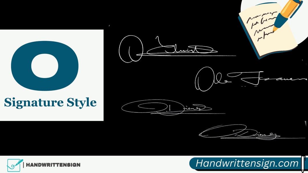 Handwritten 'O' Letter Signature Design (digital Delivery) - Etsy