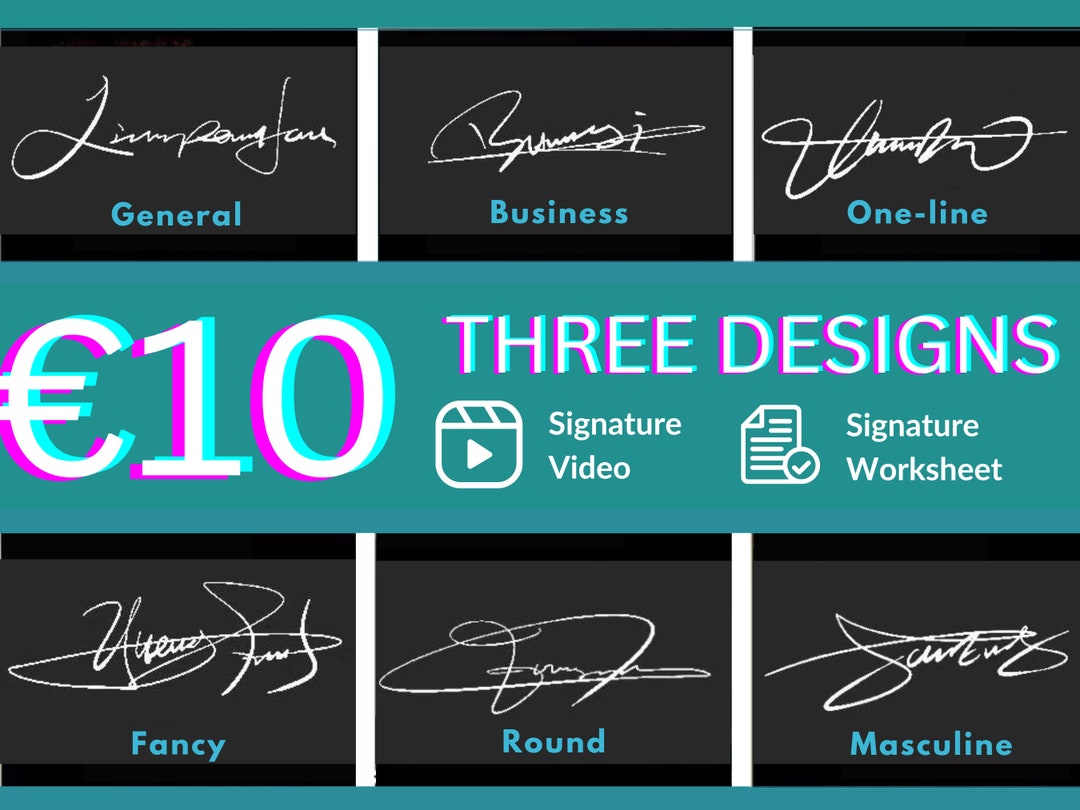Handwritten Style Signature Design: Wedding, Business (digital) - Etsy