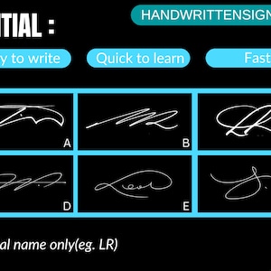 Personalized Handwriting Signature Design: Custom Logo, Unlimited ...