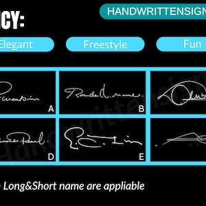 Custom Signature Design | Real Handwritten Styles | Best Gift for Your ...