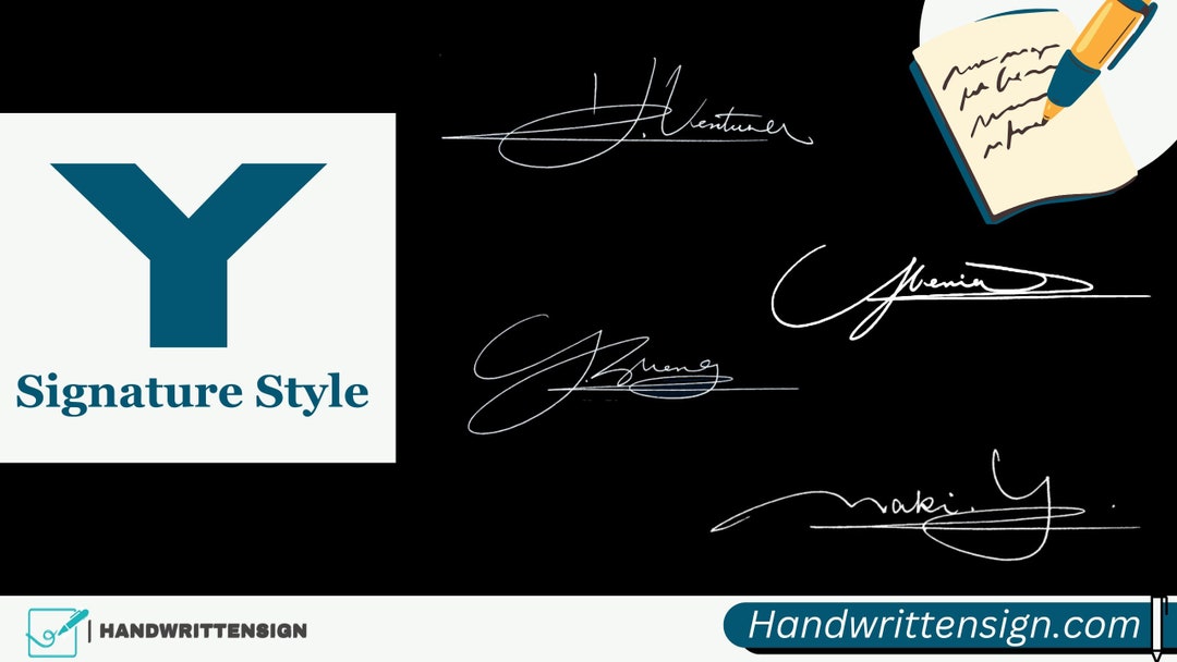 Handwritten 'Y' Letter Signature Design (digital Delivery) - Etsy