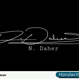 N Letter Signature Style in a Handwritten Style, Digital Delivery ...