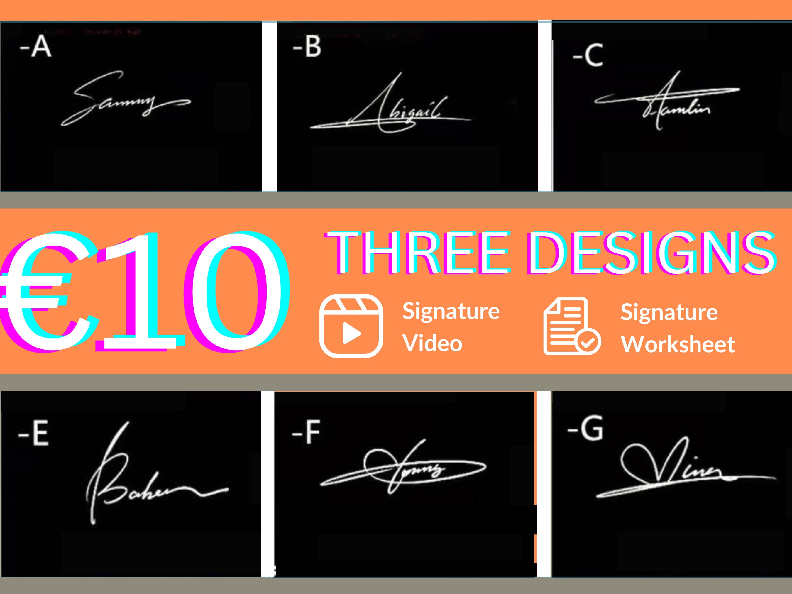 Custom Signature Design With Real Handwritten Style, Fast Delivery ...