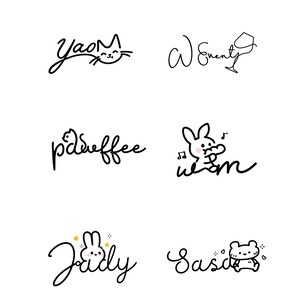 Cute Signature Logo Design | Logo Design for Social Media Creators ...