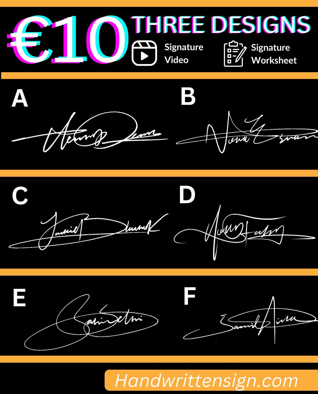 Handwritten Signature Design With Real Handwritten Style, Fast Delivery ...