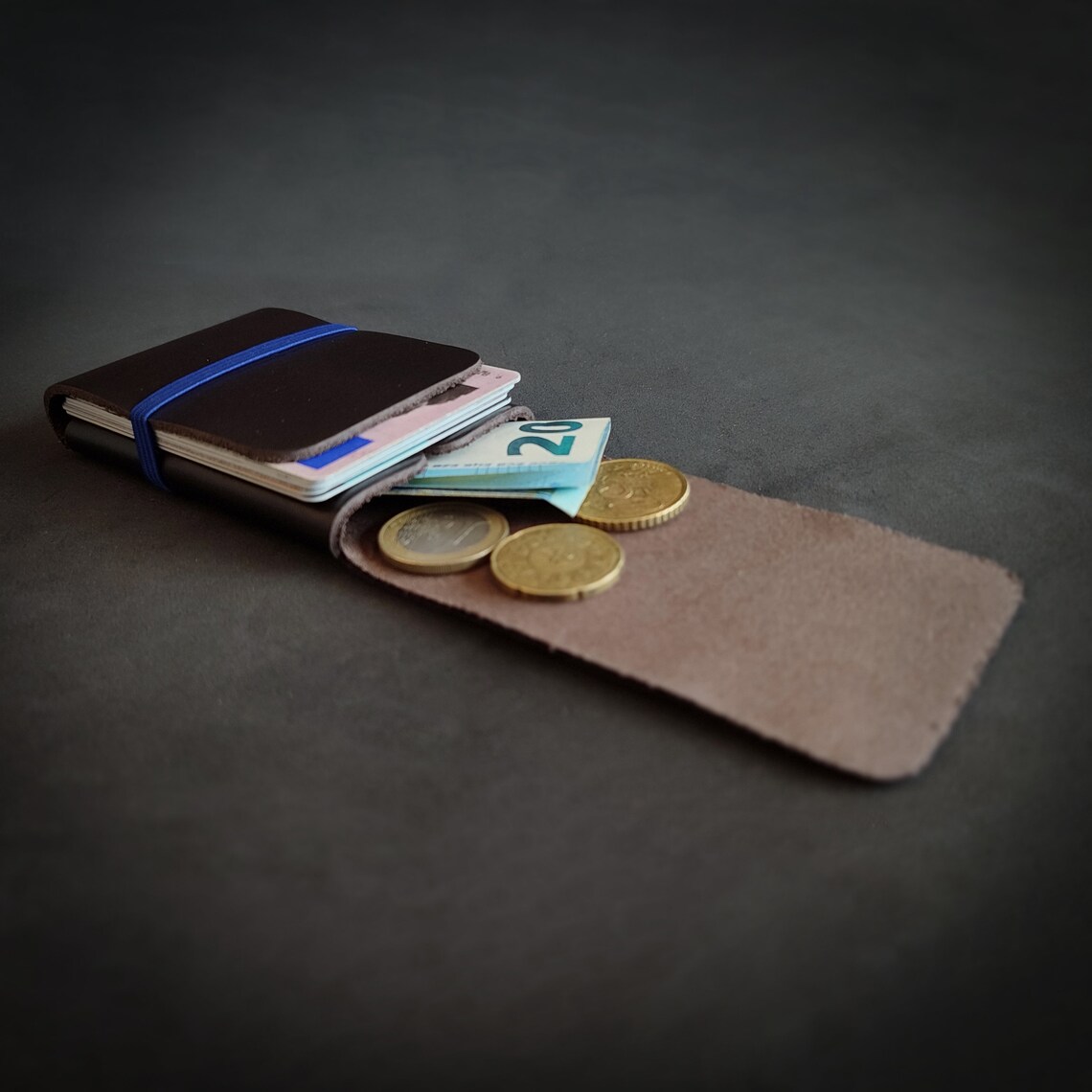 Minimalist Leather Wallet, for Man and Women, Made by Hand Whith ...
