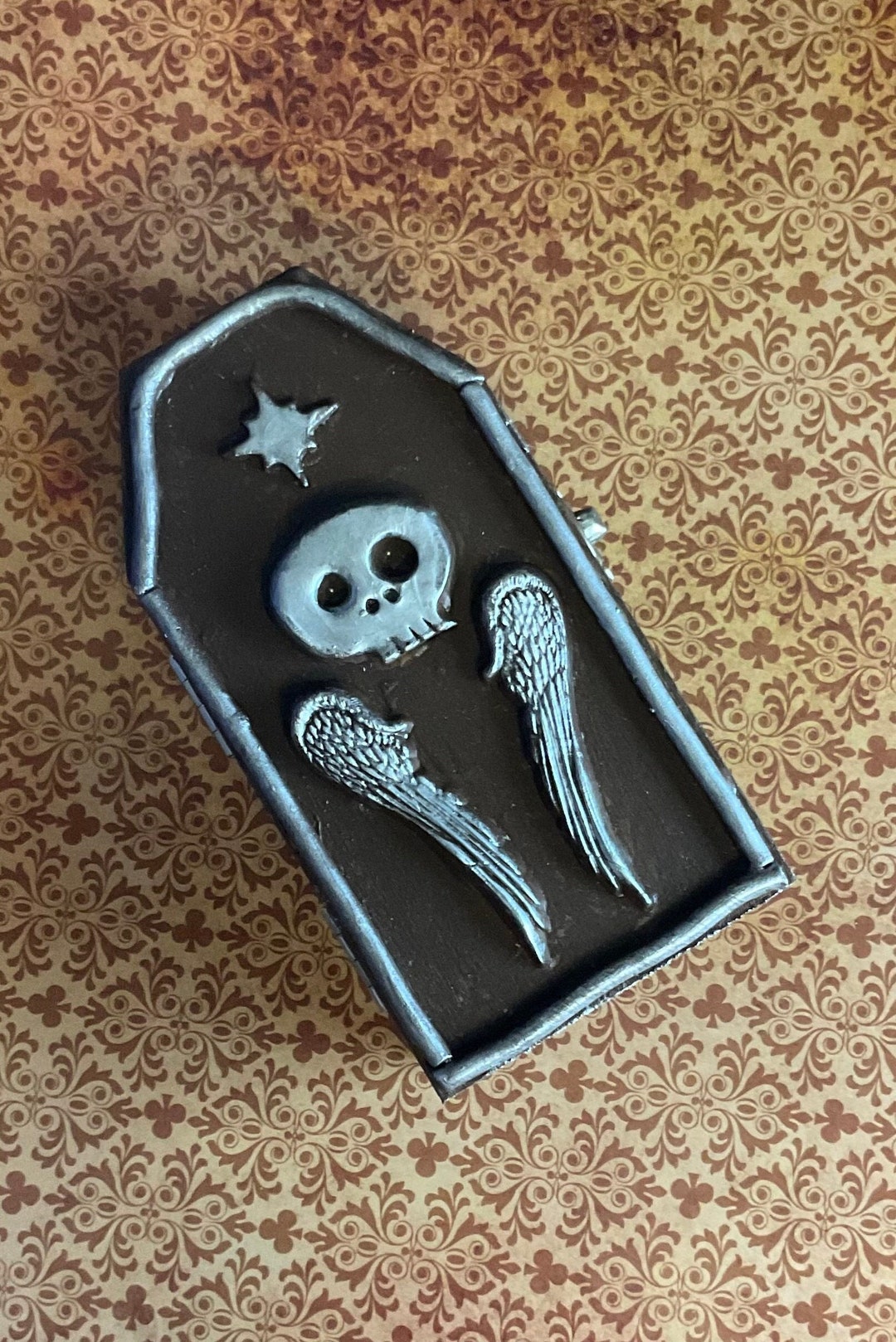 Shiny Angel Skull Coffin - Etsy