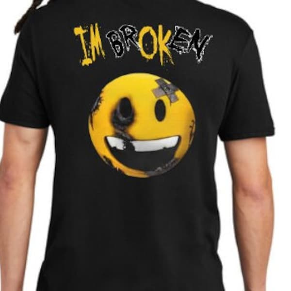 Broken Smiley Face - Etsy