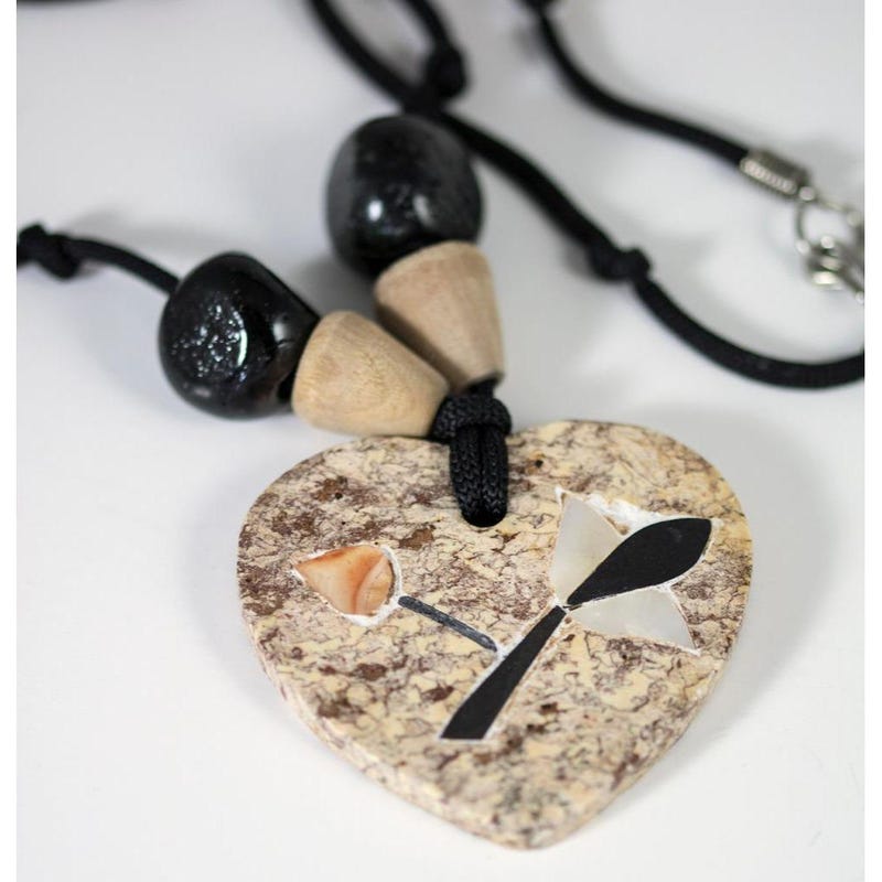Shell Pendant W Stones - Etsy
