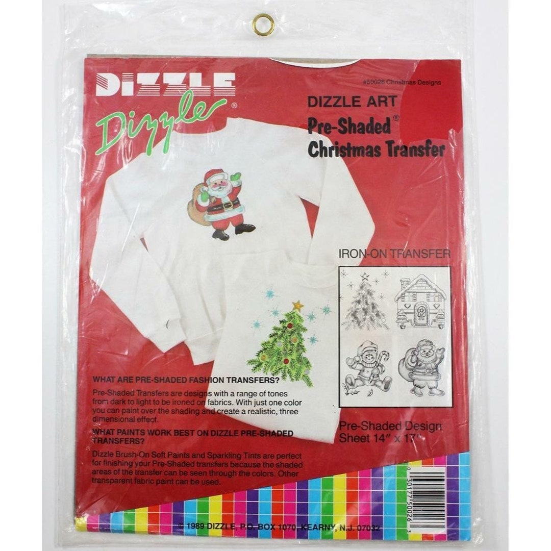 Iron on Transfer Shaded to Paint 14x17 Sheet Dizzle Art Santa - Etsy