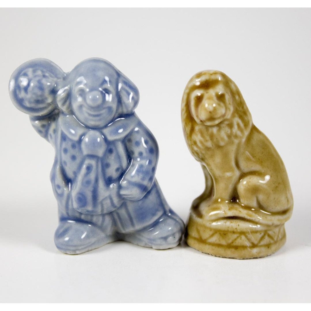 Wade Whimsies Red Rose Tea Circus Series III Clown With Pie & Lion 1994 ...