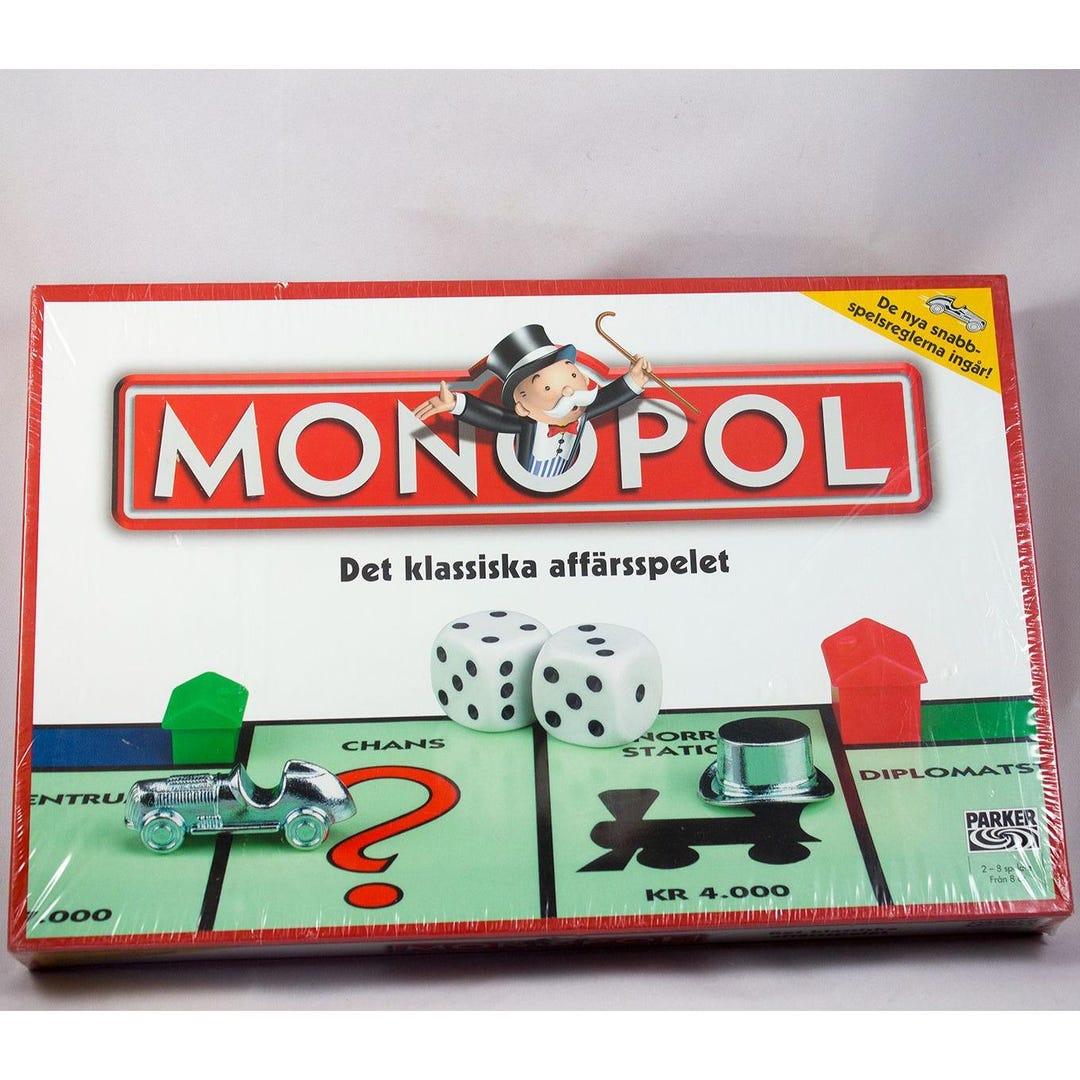 Parker Hasbro Monopoly Board Game Monopol Swedish Version 2001 NEW ...