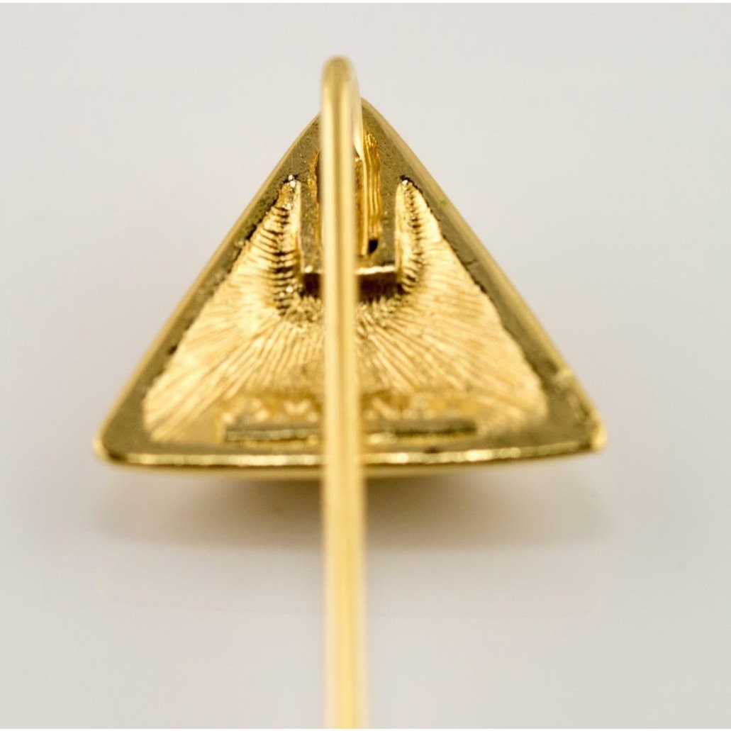 Vintage Monet Gold Tone Triangle Arrow W/crystal Stick Pin - Etsy