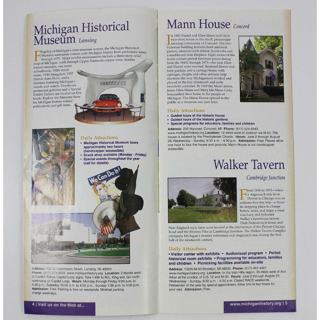 Exploring Michigan's Past Travelers Guide Michigan Historical Museum ...