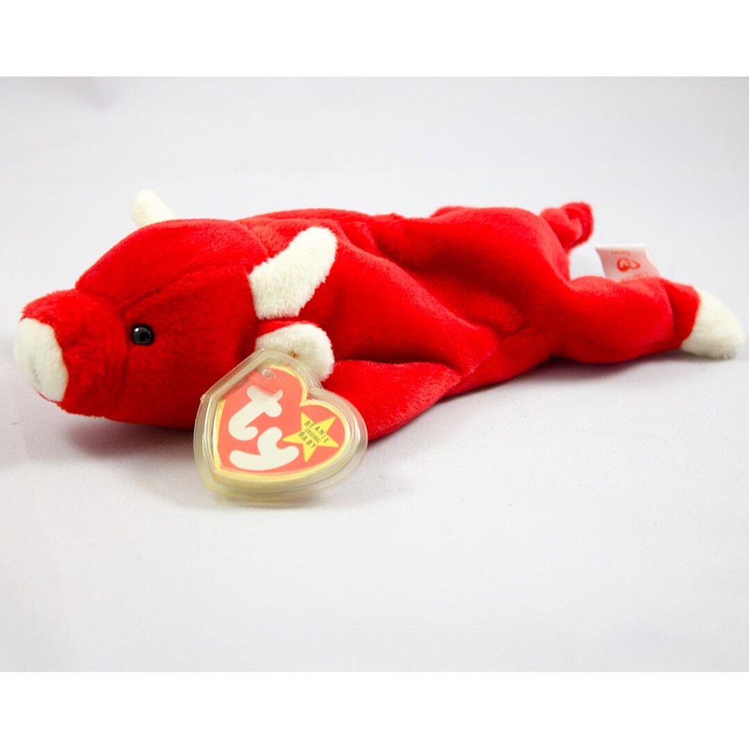 Ty Beanie Babies Snort the Red Bull Style 4002 1995 4G Tag Retired - Etsy