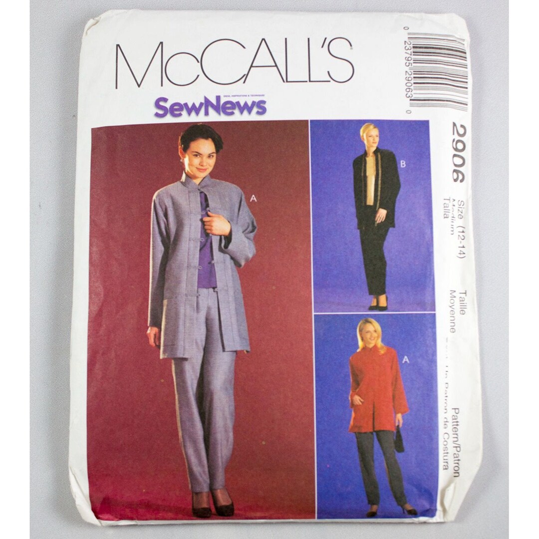 Mccalls Sew News Pattern 2906 Misses/misses Petite Jacket Top Pants 12 ...