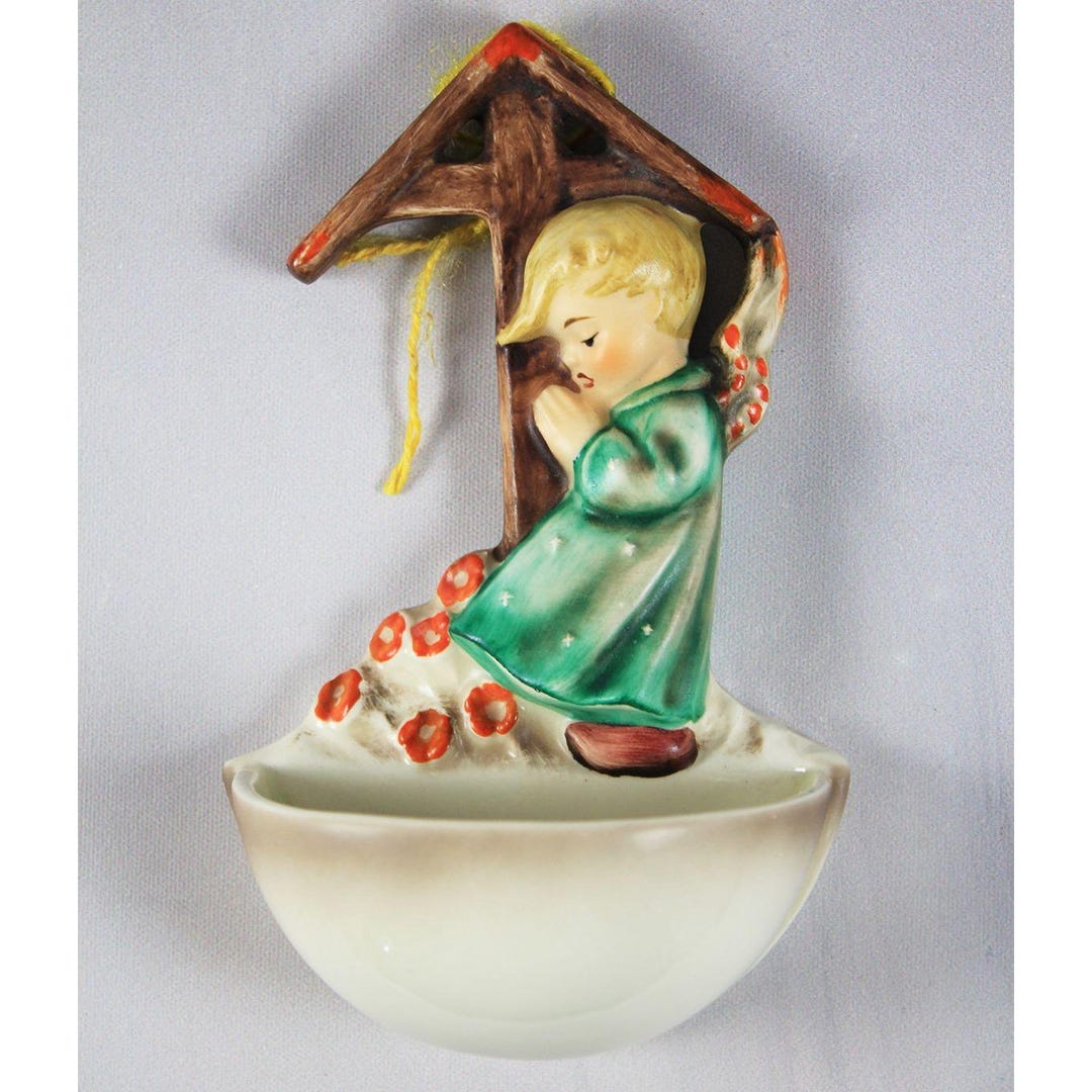 Hummel Goebel #147 Holy Water Font Praying Angel Wall Pocket Ornament W Germany - Etsy
