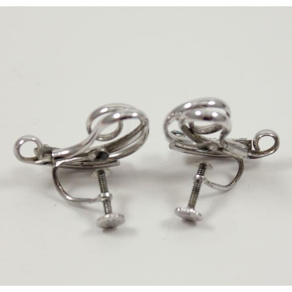 Vintage Bond Boyd Sterling Silver Screw Back Swirl Ea… - Gem