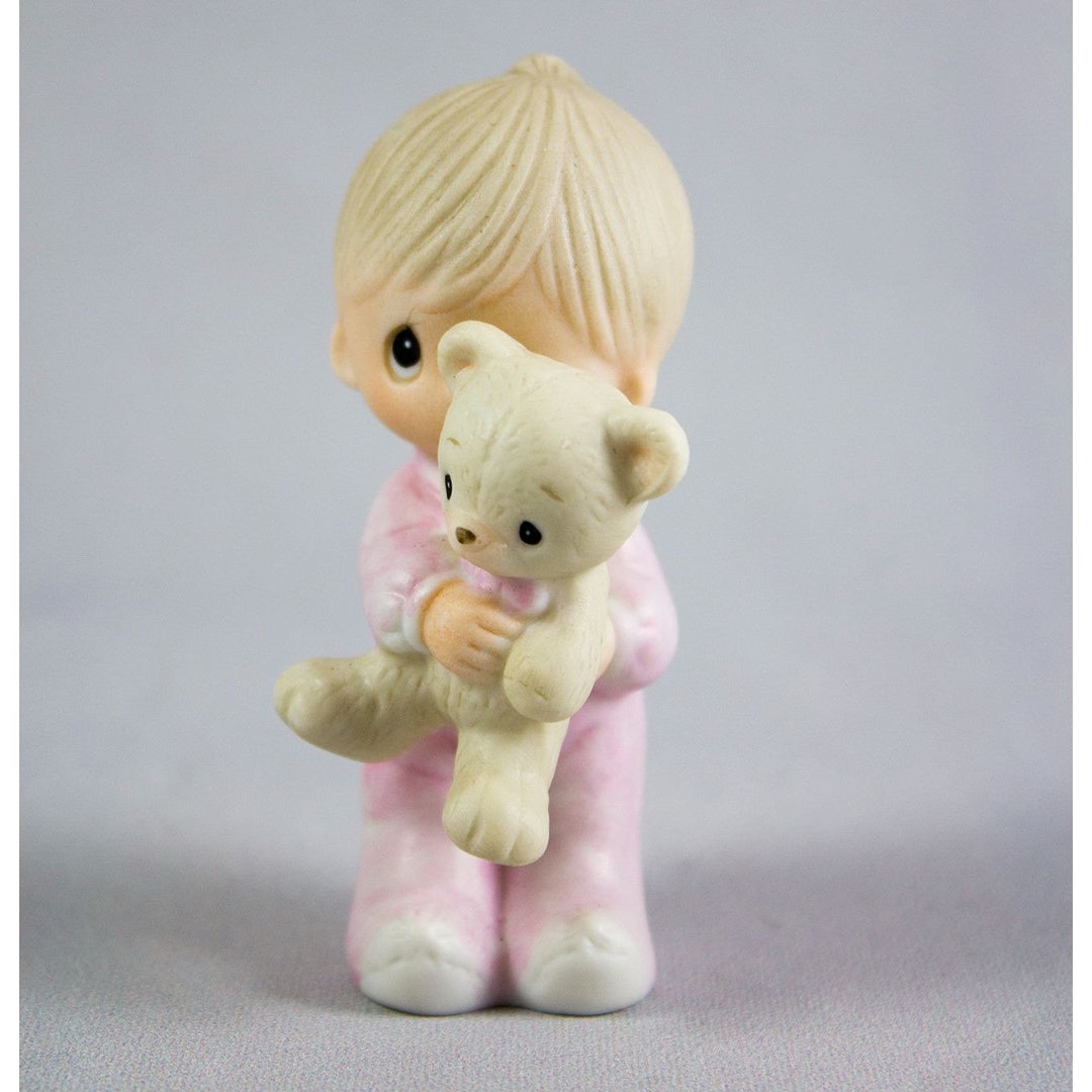 Precious Moments 1982 E-9278 Jesus Loves Me Boy With Teddy - Etsy