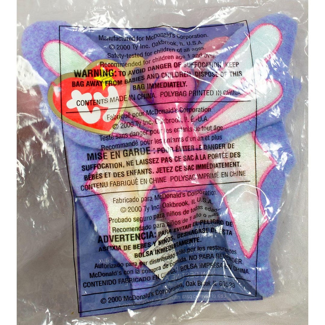 Ty Flitter the Butterfly Mcdonalds Happy Meal Toy 2000 Collectible ...