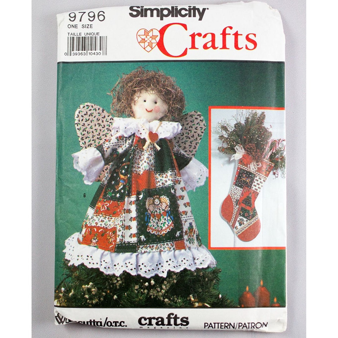 Simplicity Crafts Pattern 9796 Christmas Decor Angel Tree Topper ...