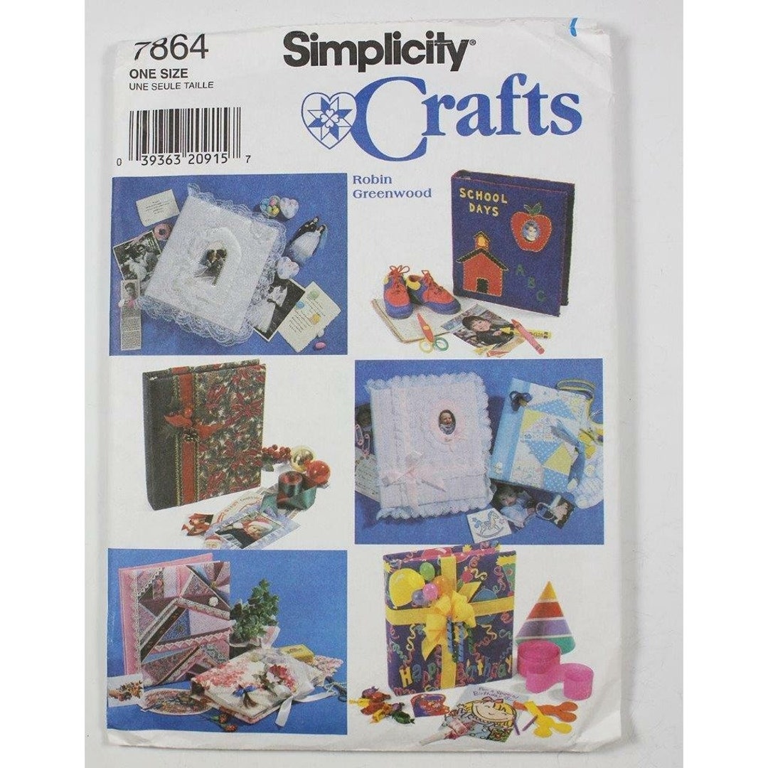 Simplicity Craft Pattern 7864 Scrapbook Photo Album Covers UNCUT - Etsy
