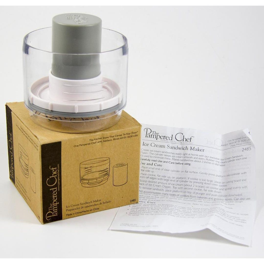 Pampered Chef Ice Cream Sandwich Maker #2485 in Box W/instructions NOS ...