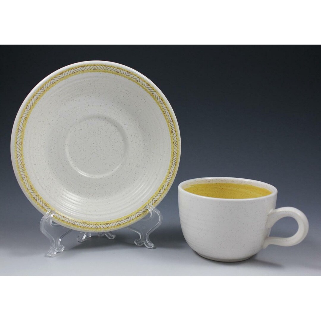 Franciscan Hacienda Gold Cup & Saucer Set 1970's "flying F" Backstamp ...