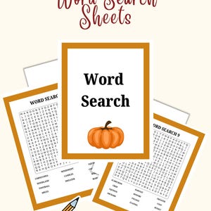 Activity Sheets for Kids, Autumn/fall Themed, Printable, Digital ...