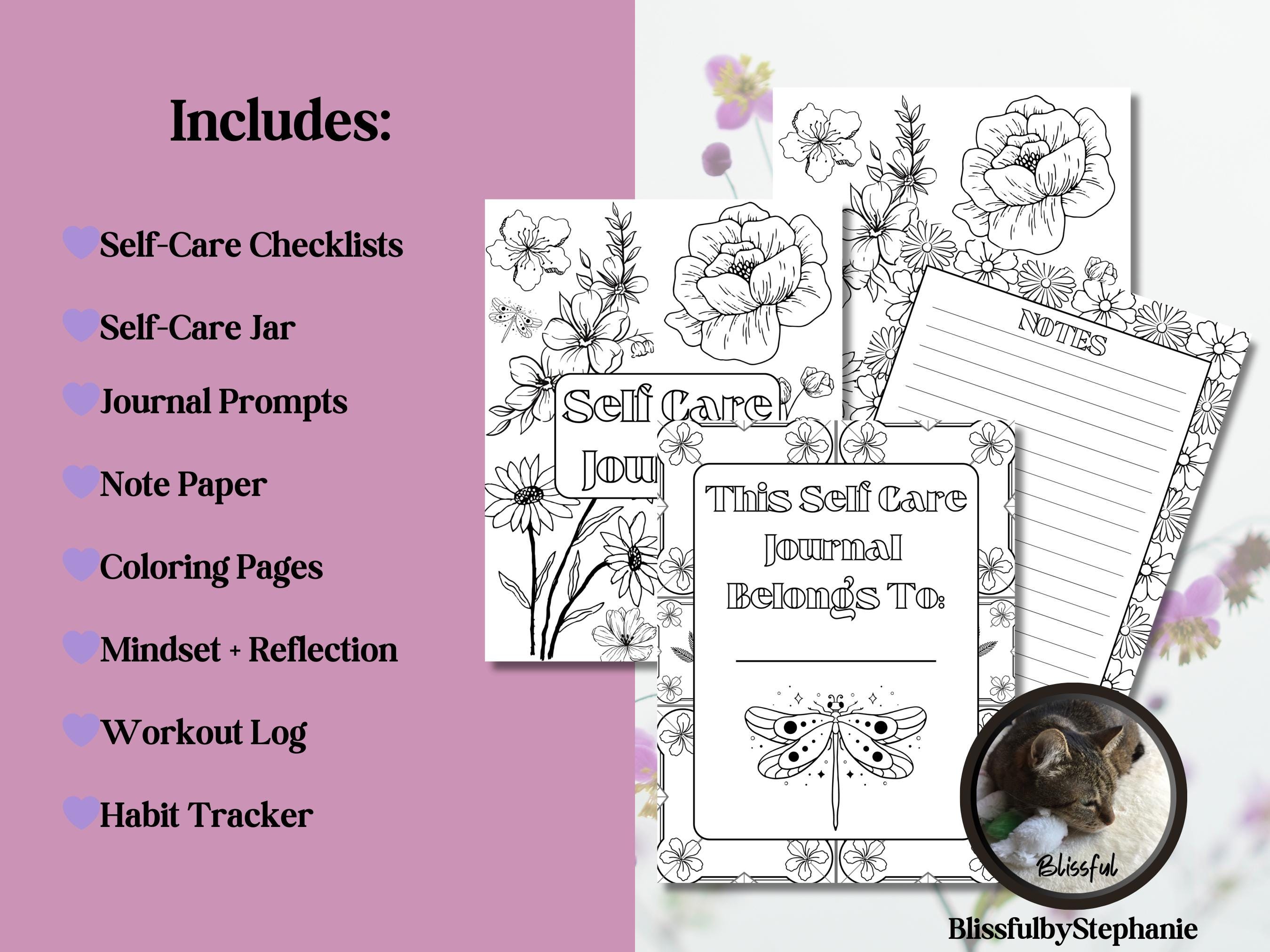 Self-care Journal, Printable, Mindfulness, Adult Coloring Pages ...