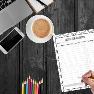 Financial Tracker Set: Coloring Page Budget, Expense, Savings ...