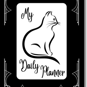 Cat Themed Daily Planner Pages, Retro Look (digital Download) - Etsy
