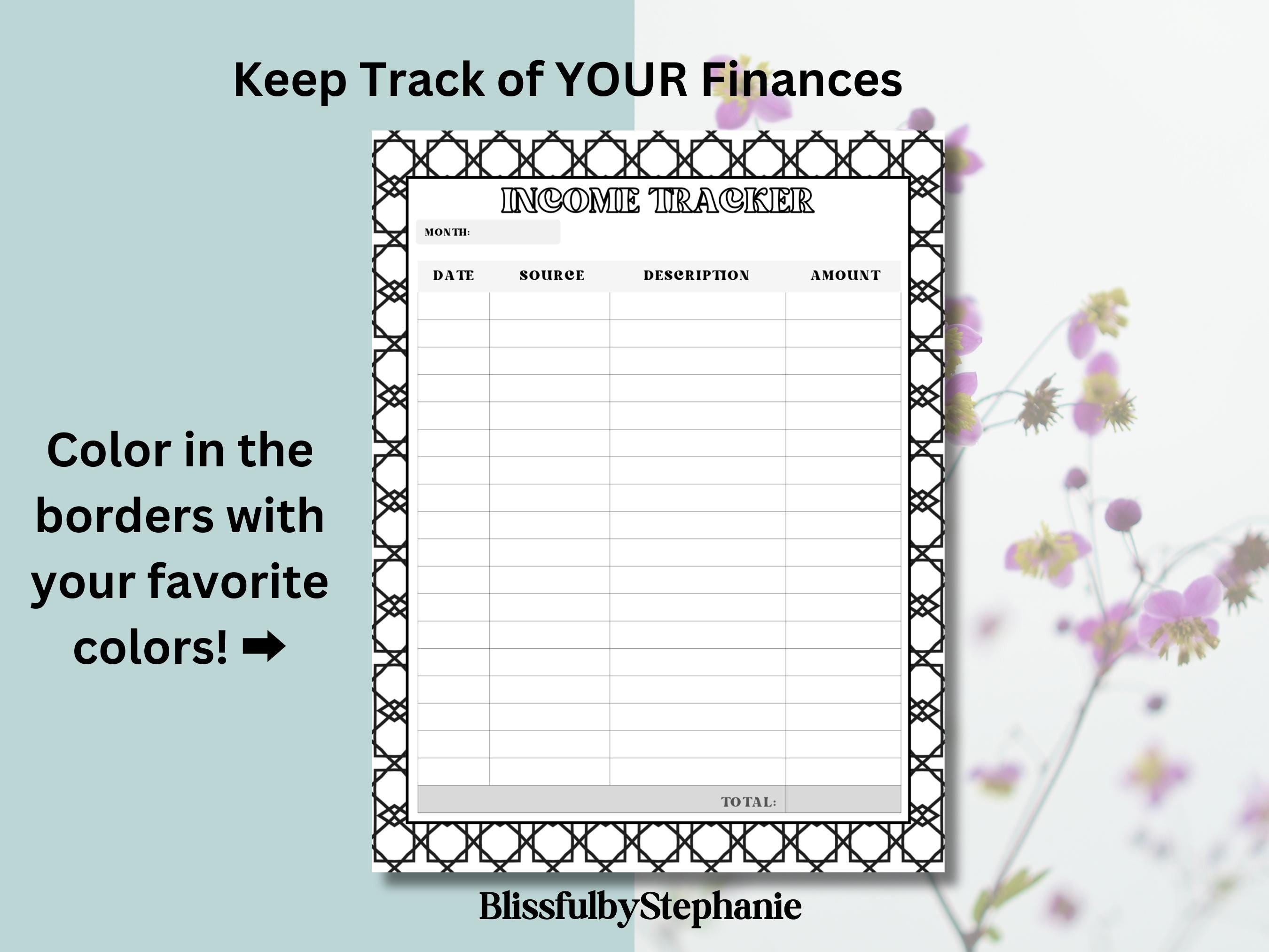 5 Financial Trackers: Monthly Budget, Expense Tracker, Savings Tracker ...