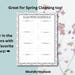 Printable Color-in Cleaning Schedule Chores Chart, Digital Download ...