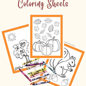 Activity Sheets for Kids, Autumn/fall Themed, Printable, Digital ...