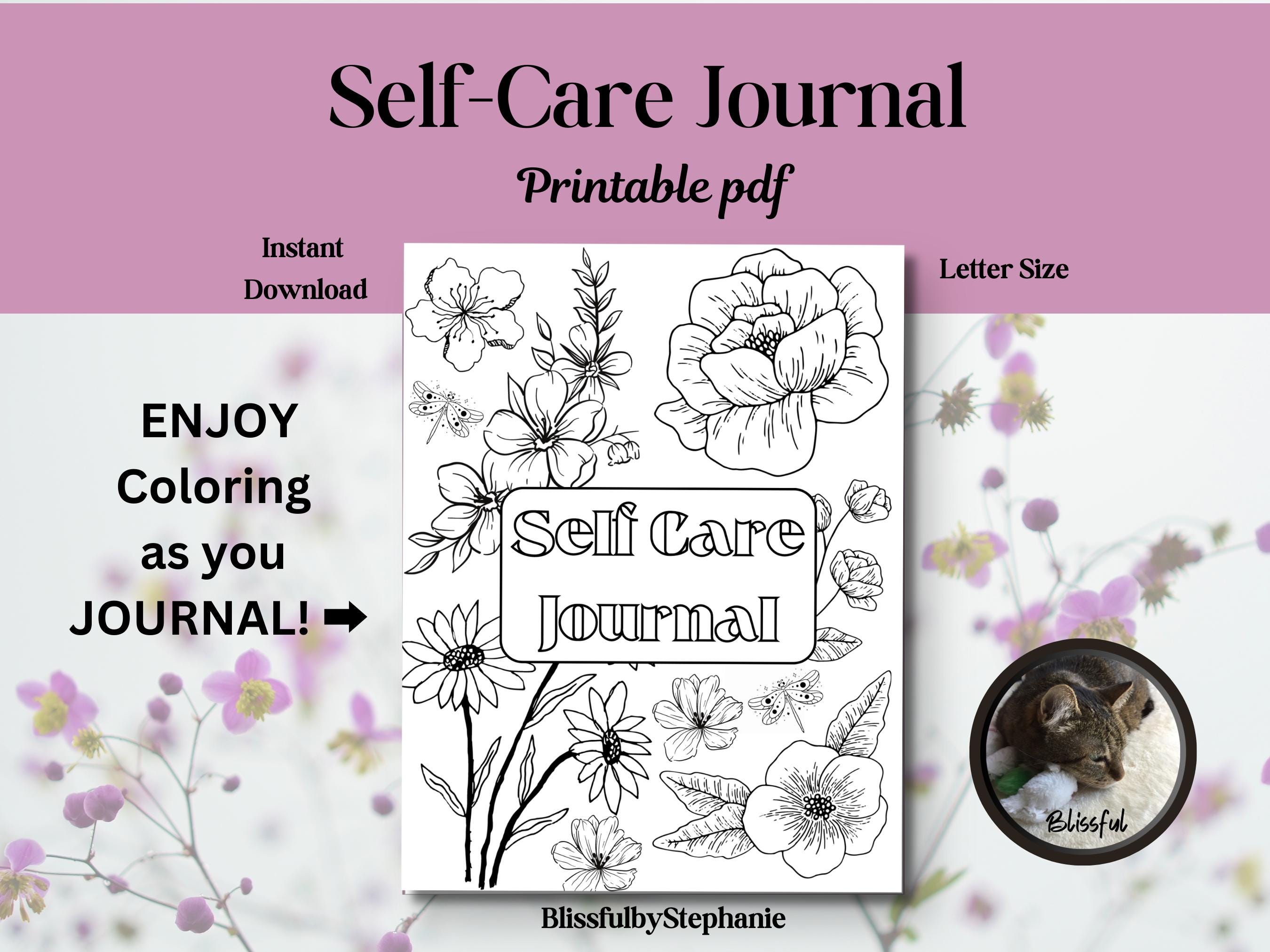 Self-care Journal, Printable, Mindfulness, Adult Coloring Pages ...